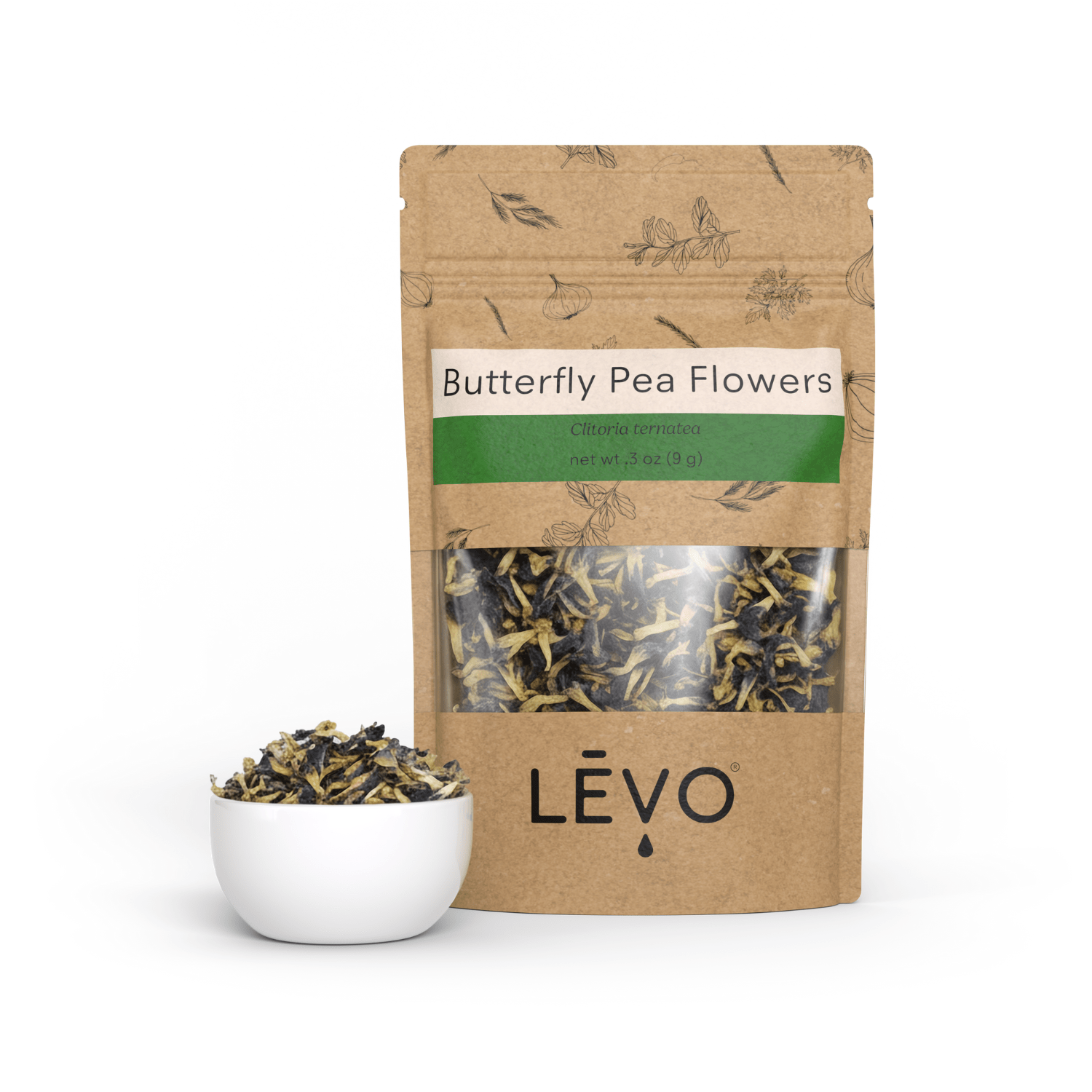 Organic Butterfly Pea Flowers (9 g) - LEVO Oil Infusion, Inc.