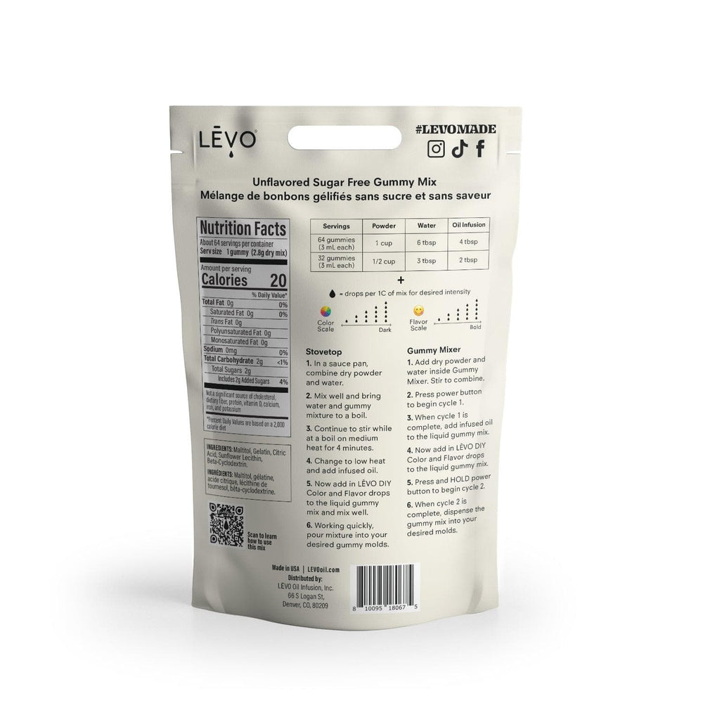 Unflavored Gummy Mix Easy to Use LĒVO Gummy Powder Mixes - LEVO Oil ...