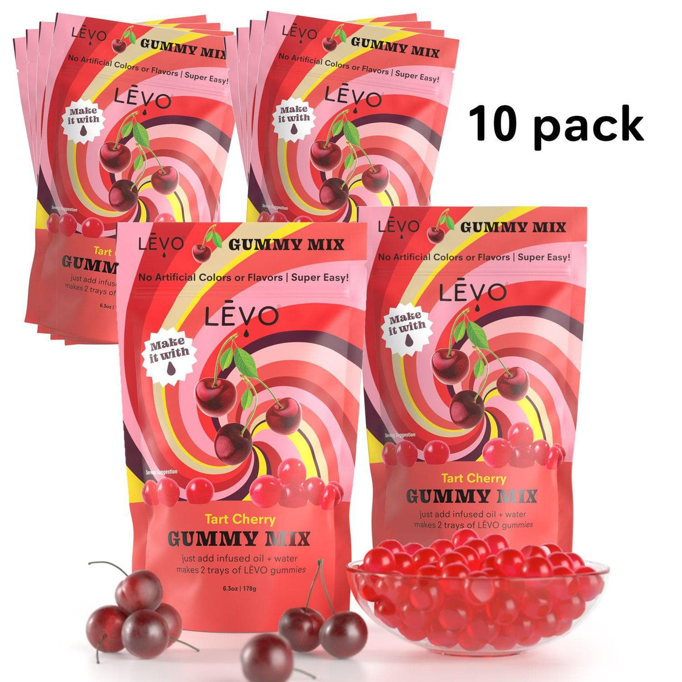 Gummy Mix Pack - 10 Delicious Flavors for Infusing - Tart Cherry - LEVO ...